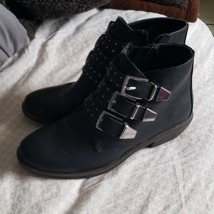 Report | Shoes | Report Faux Leather Studded Booties | Poshmark